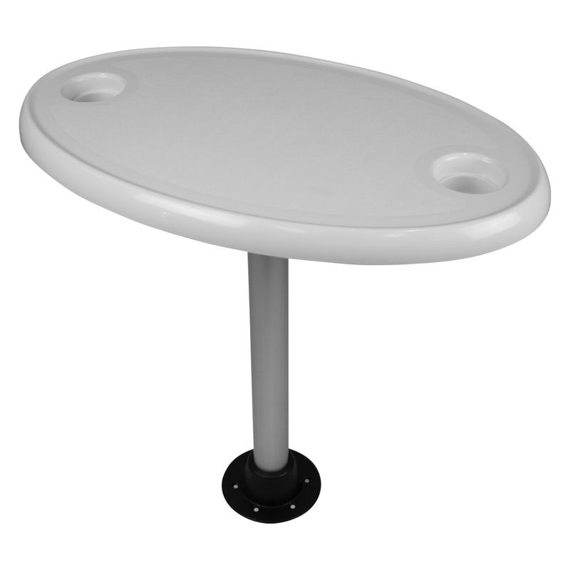 Wise Oval Pontoon Table with Cupholders – Pontoon Depot
